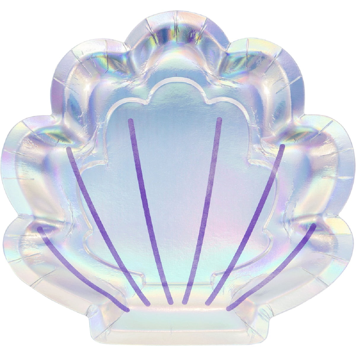 Party Central Club Pack of 96 Purple and Blue Iridescent Clam Shell ...