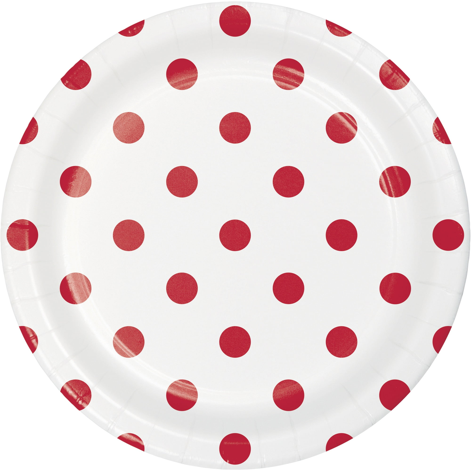Party Central Polka Dots Disposable Paper Party Luncheon Plates - 6.75 ...