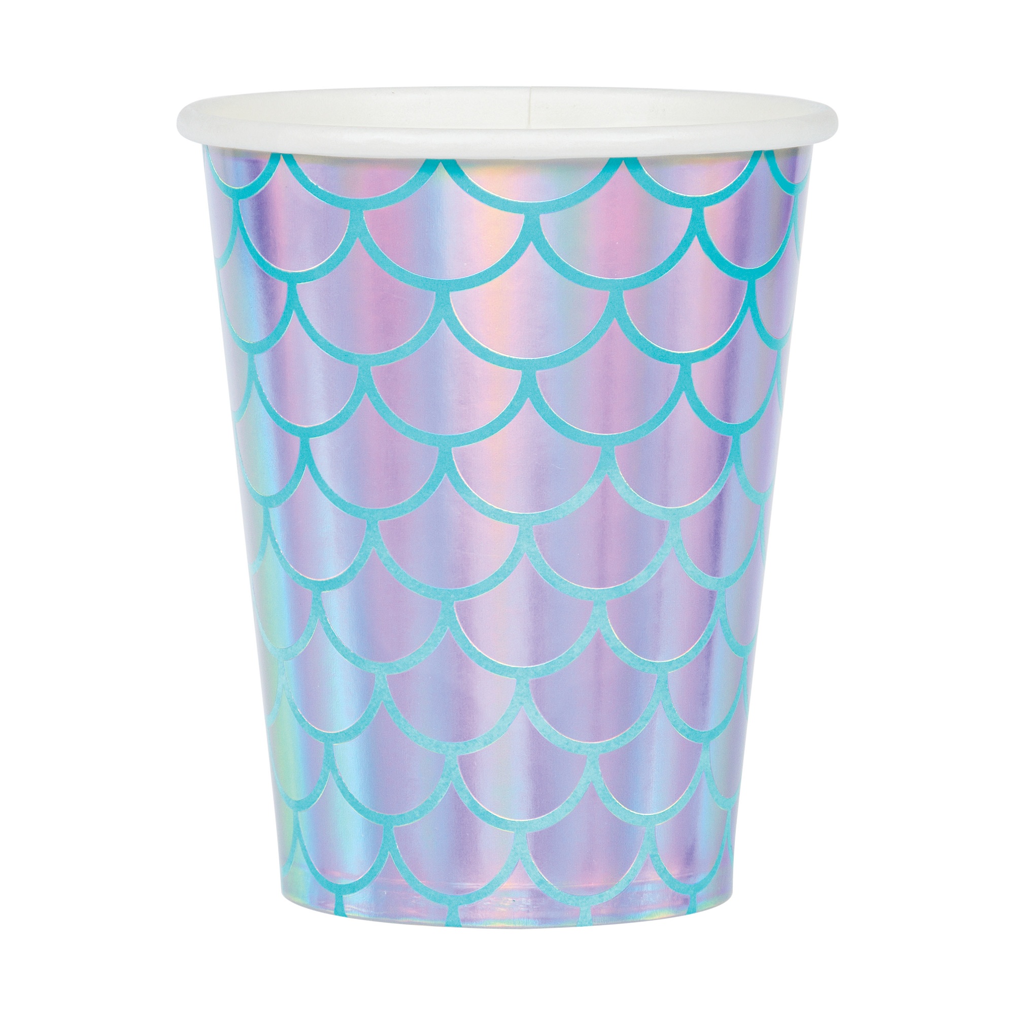 Party Central Iridescent Mermaid Disposable Drinking Party Tumbler Cups ...
