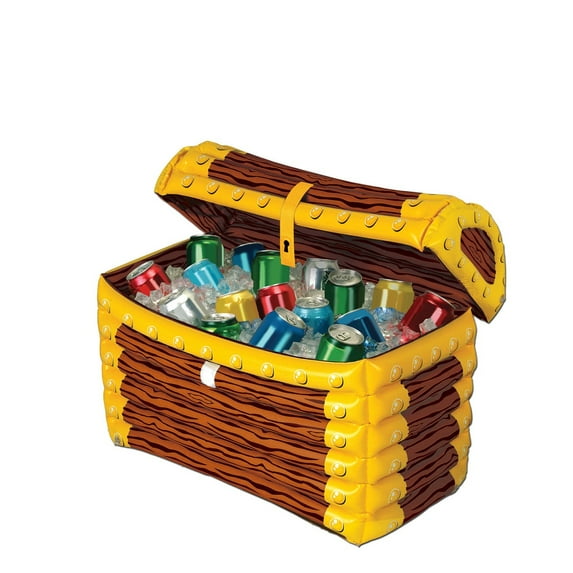 Party Central Inflatable Pirate Treasure Chest Cooler - 24" - Walmart.com