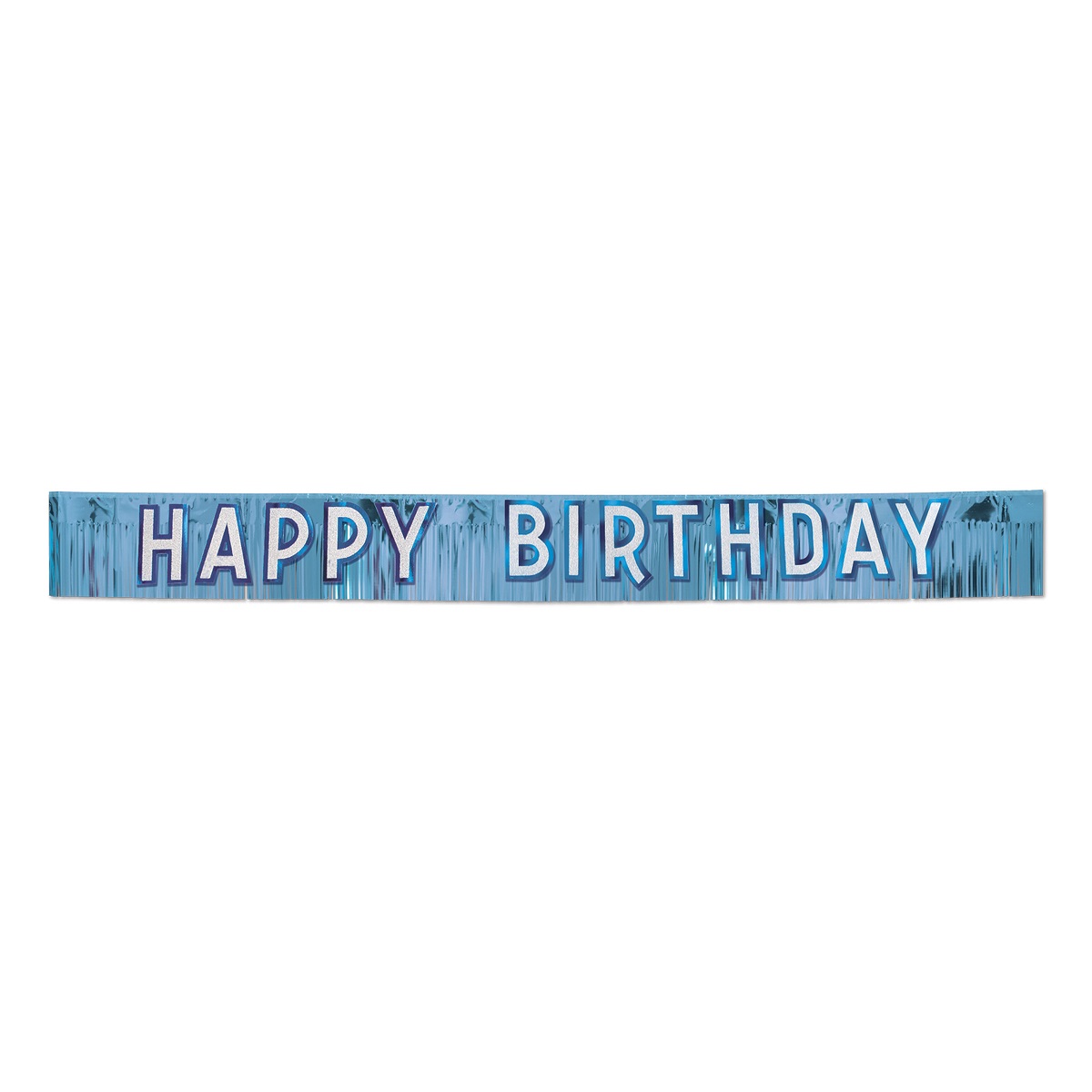 Party Central Pack of 6 Cool Blue and White "Happy Birthday" Banner ...