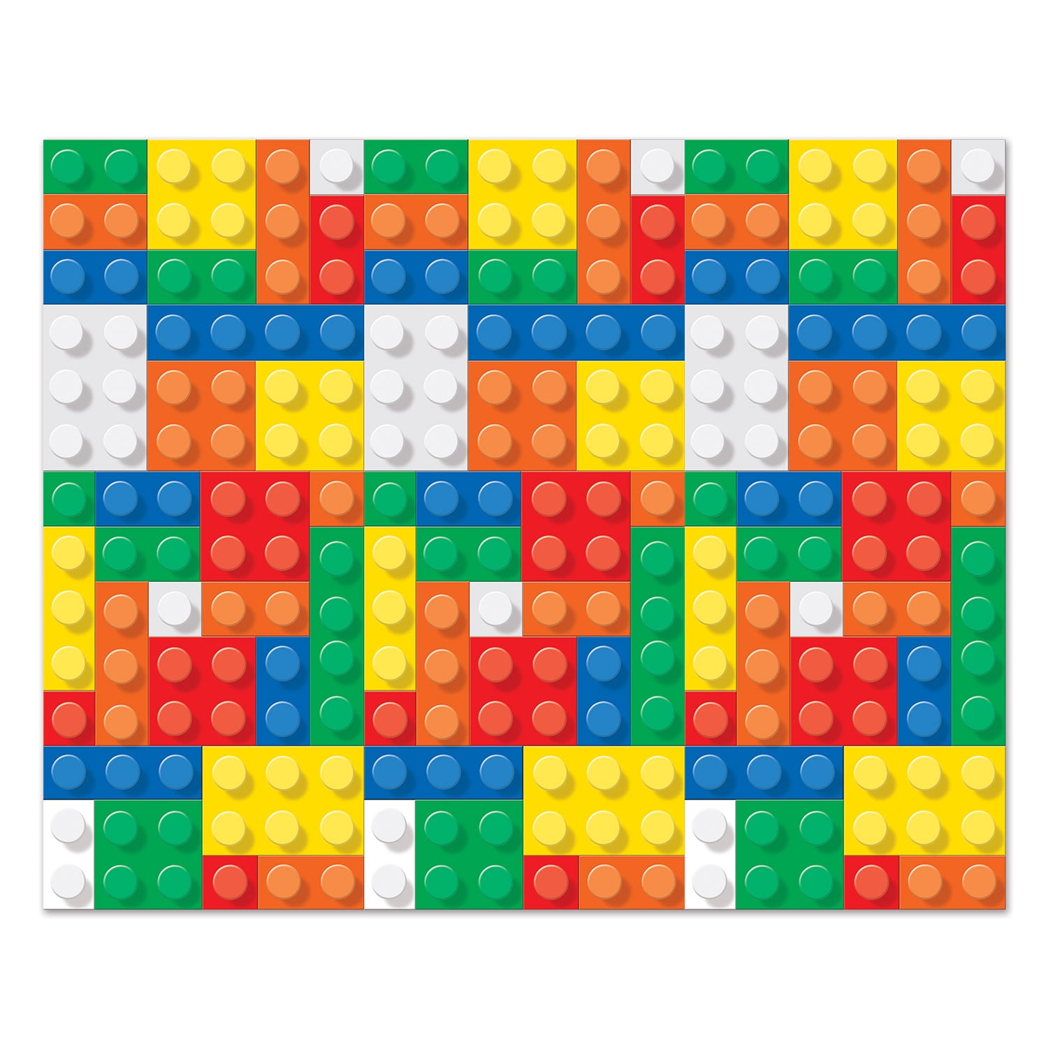 Party Central Pack of 6 Multi-Color Building Block Backdrops 48 ...