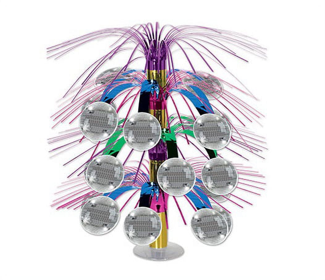 Party Central Pack of 6 Multi-Color Disco Ball Cascade Table ...