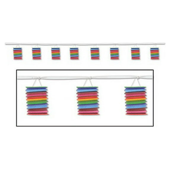 Party Central Pack of 6 Multi-Color Fiesta Lantern Garlands 12 ...