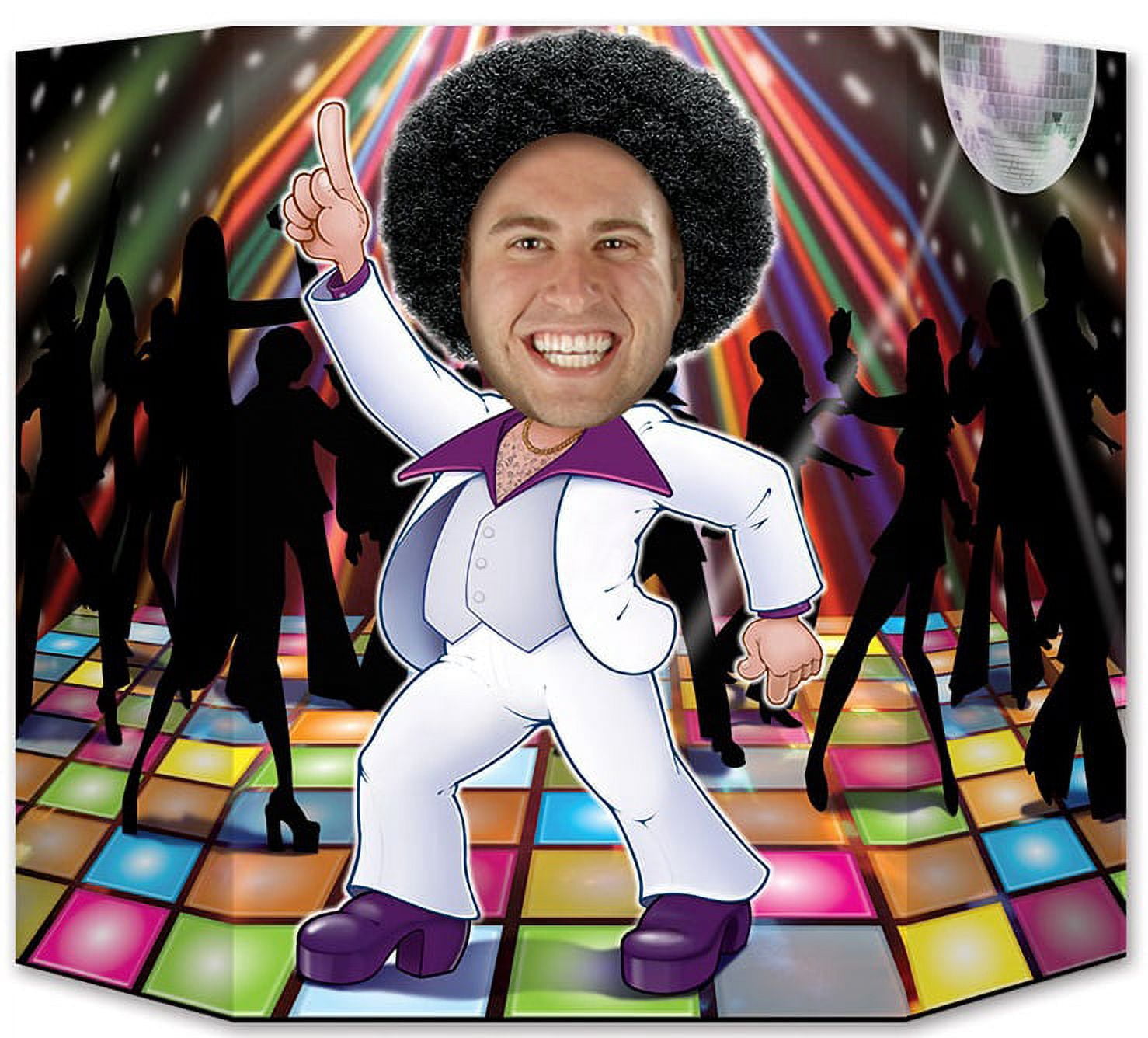 Pack of 6 Purple and White Night Club Disco Photo Prop Party Decors 37 ...