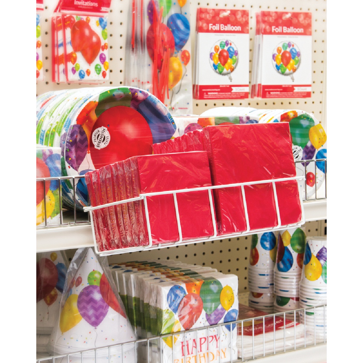 Party Central Pack of 6 White Durable Metal Shelf Extension Display ...