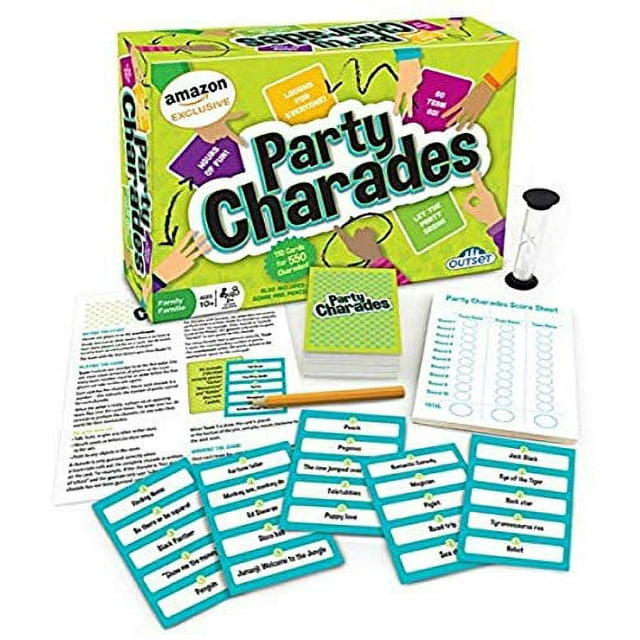 Outset Media Party Charades Game, 550 Charades, Family Fun for Ages 10 ...