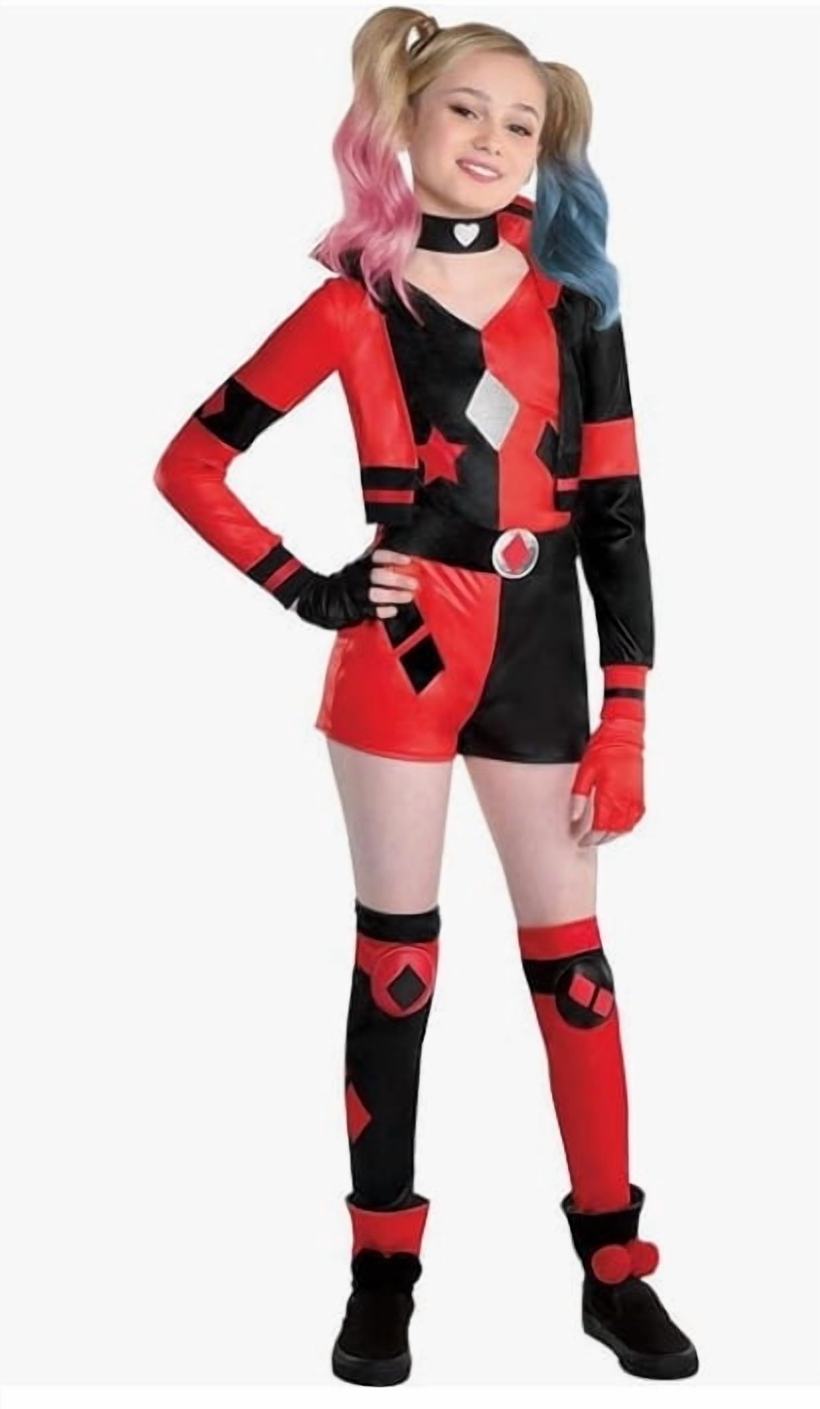 DC Comics Harley Quinn Child Girls Medium Fancy-Dress Costume with ...
