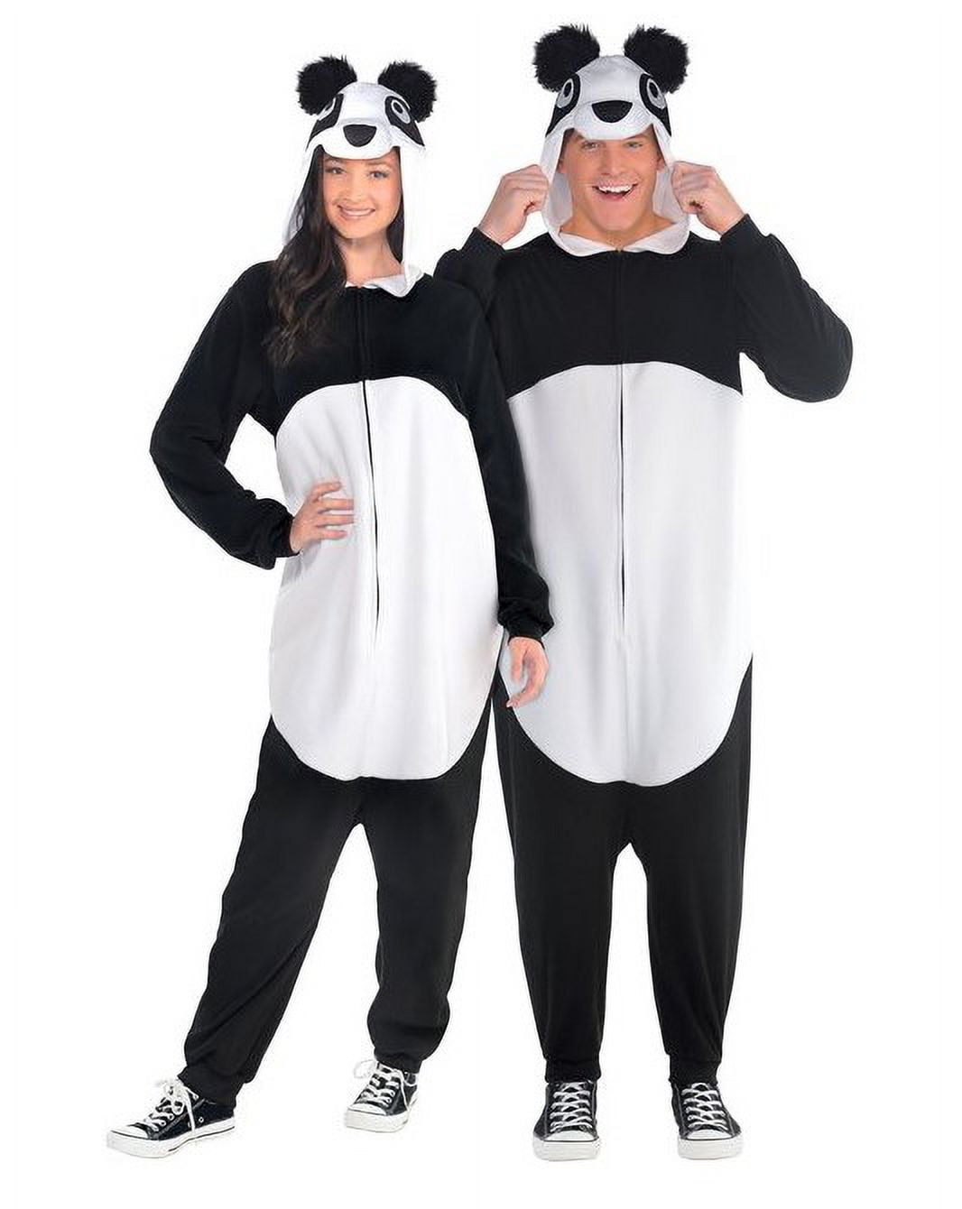 Party City Zipster Panda One Piece Halloween Costume for Adults ...