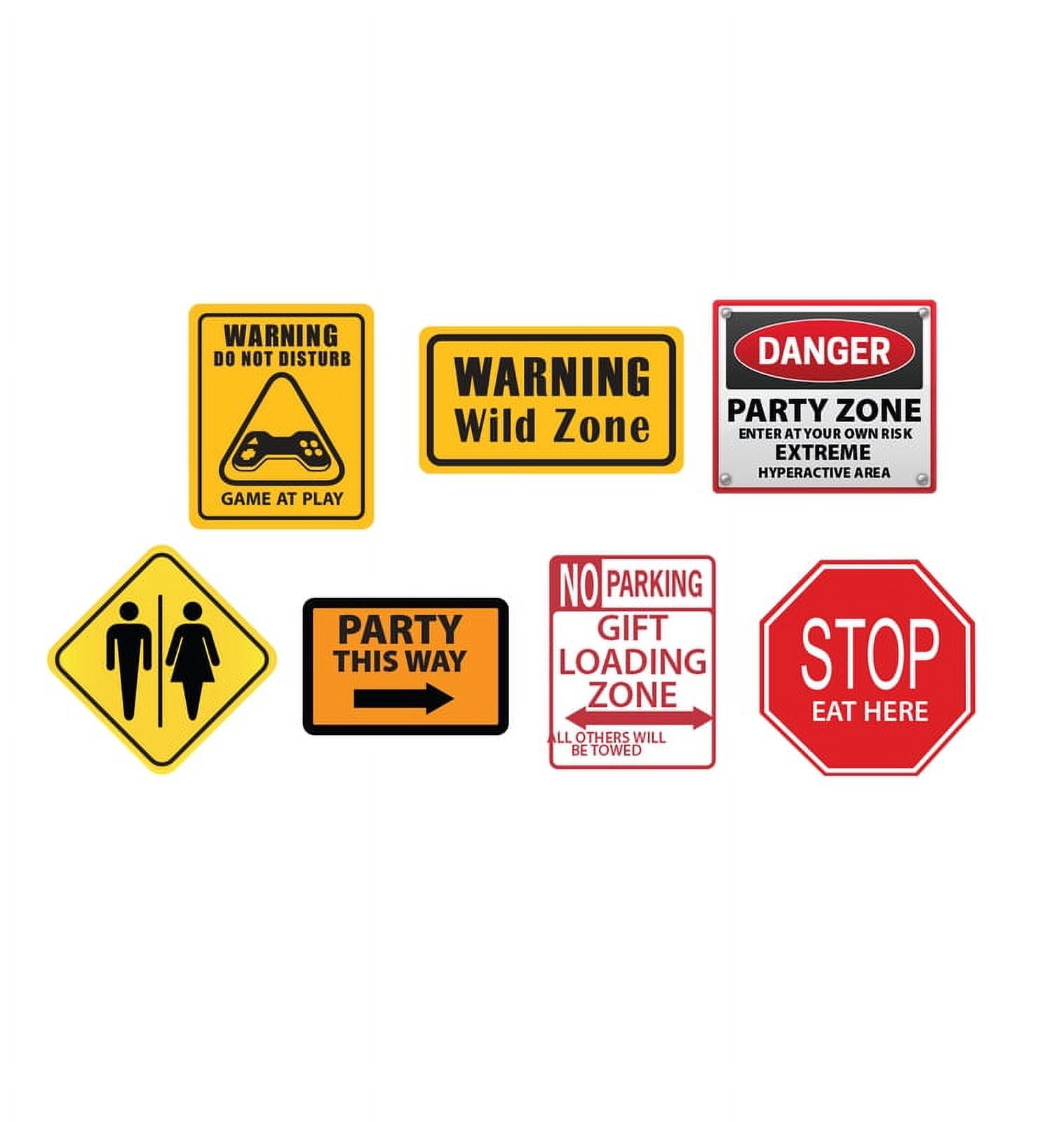 Party Construction Signs - Set of 7 - Walmart.com
