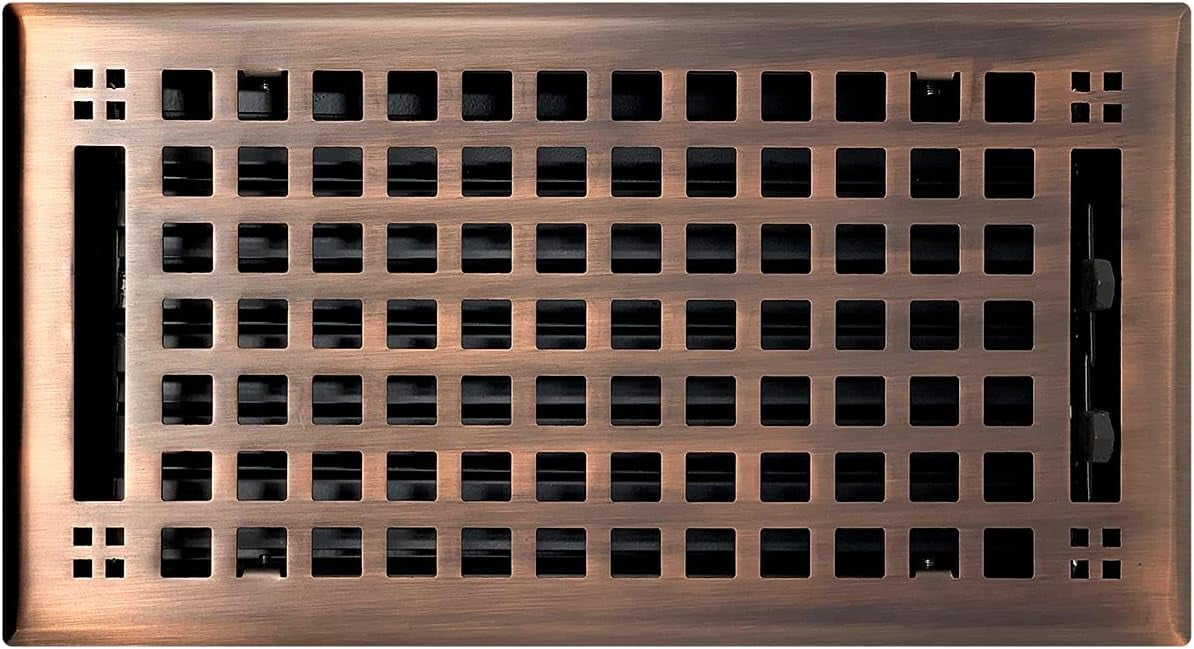 Party Contemporary Artisan Style Vent Cover, Solid Cast Steel Interior ...