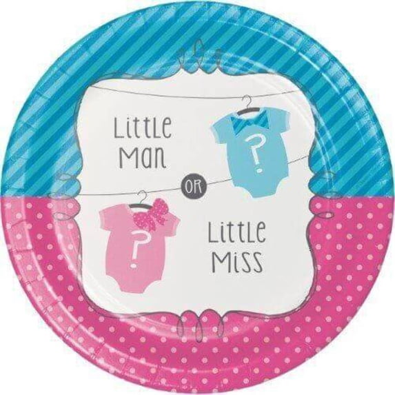 Party Creations Bow Or Bowtie? Lunch Plate, 7", 8 Ct - Walmart.com