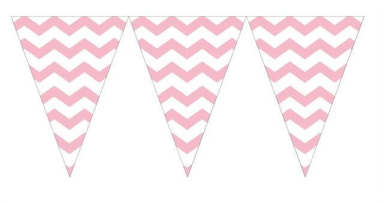Party Creations Chevron Flag Banner, Classic Pink, 1 Ct - Walmart.com