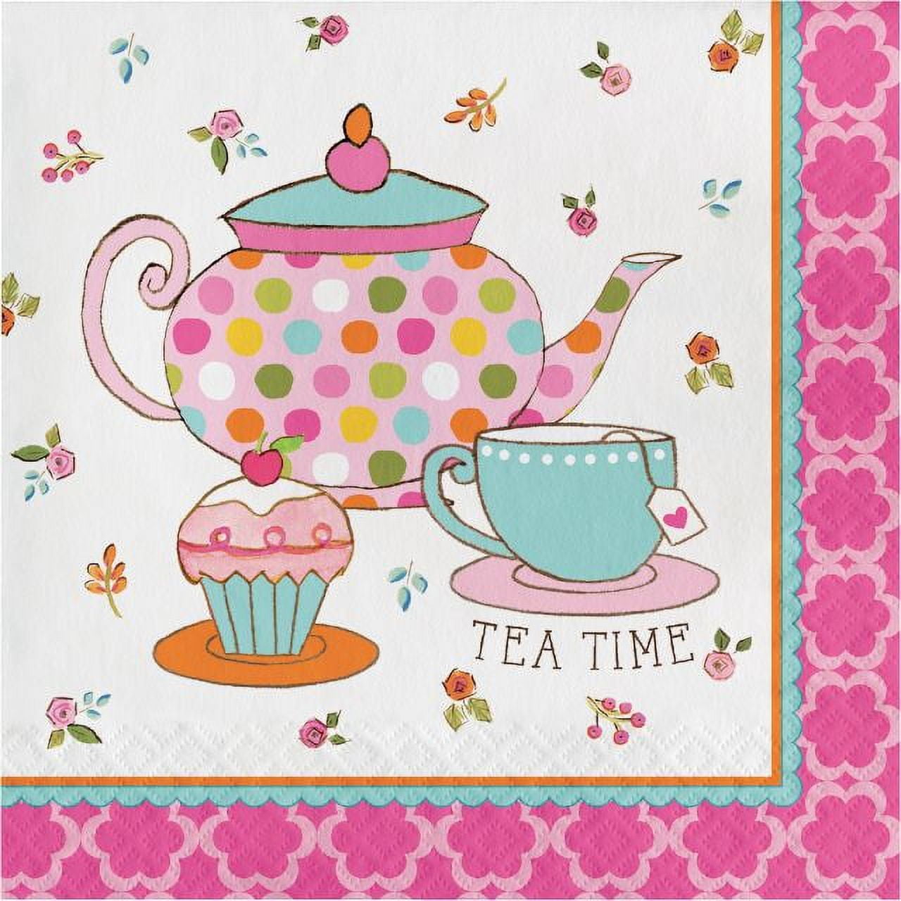 Party Creations Decorations, Polka Dot Paper Tea Time Lunch Napkins, 16 ...
