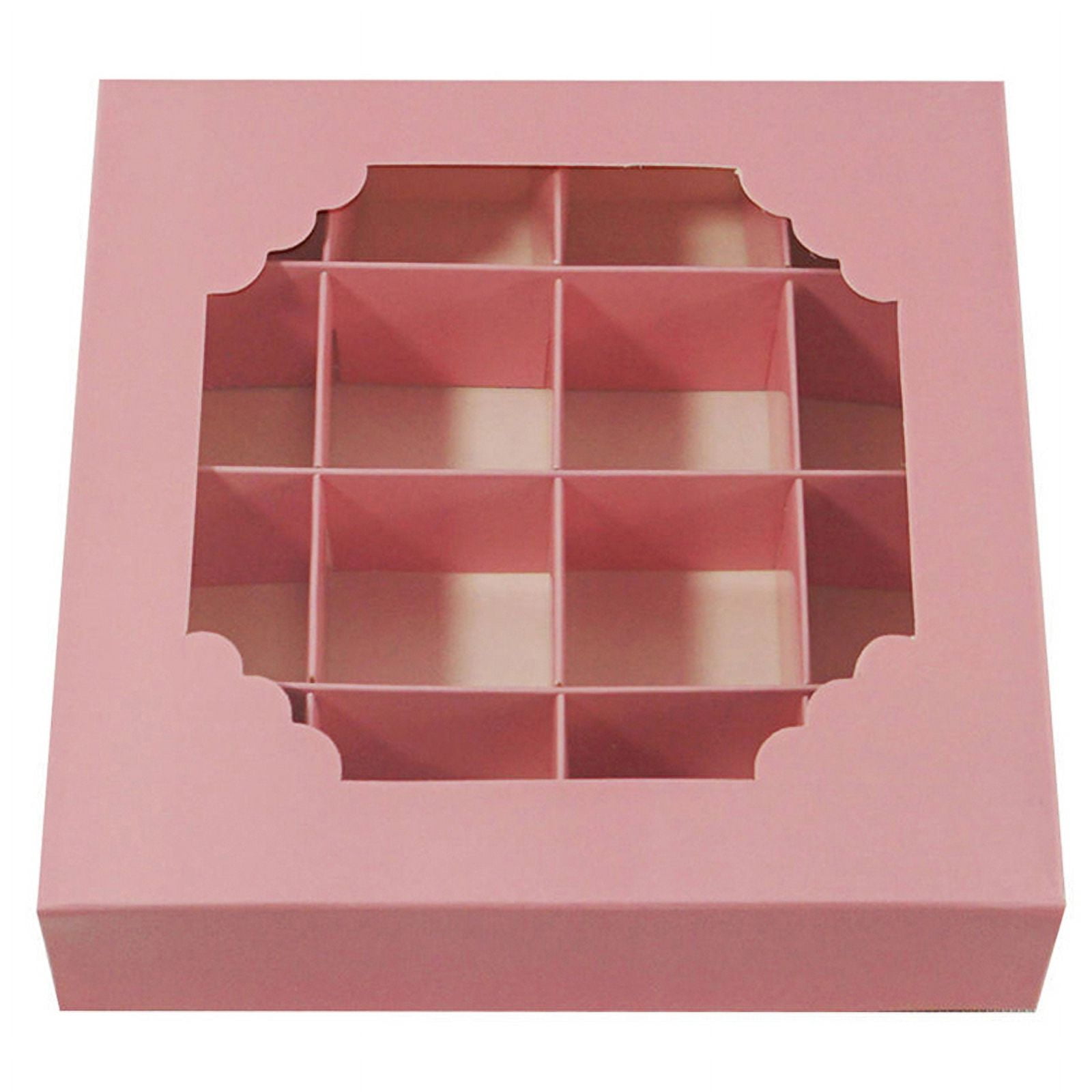 Party Cupcake Boxes Empty 16 Grids Candy Boxes Inserts Clear Window and ...