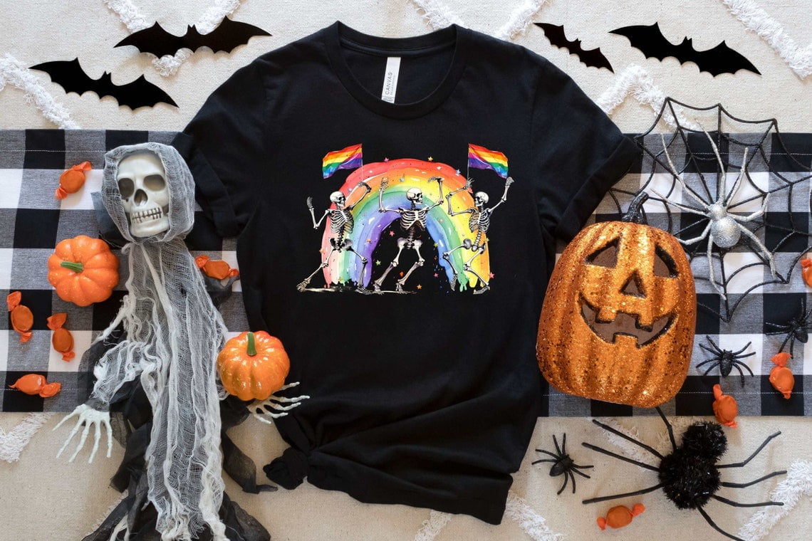 Party Dancing Skeleton Shirt, Skeletons Happy Tshirt, Shirt - Walmart.com
