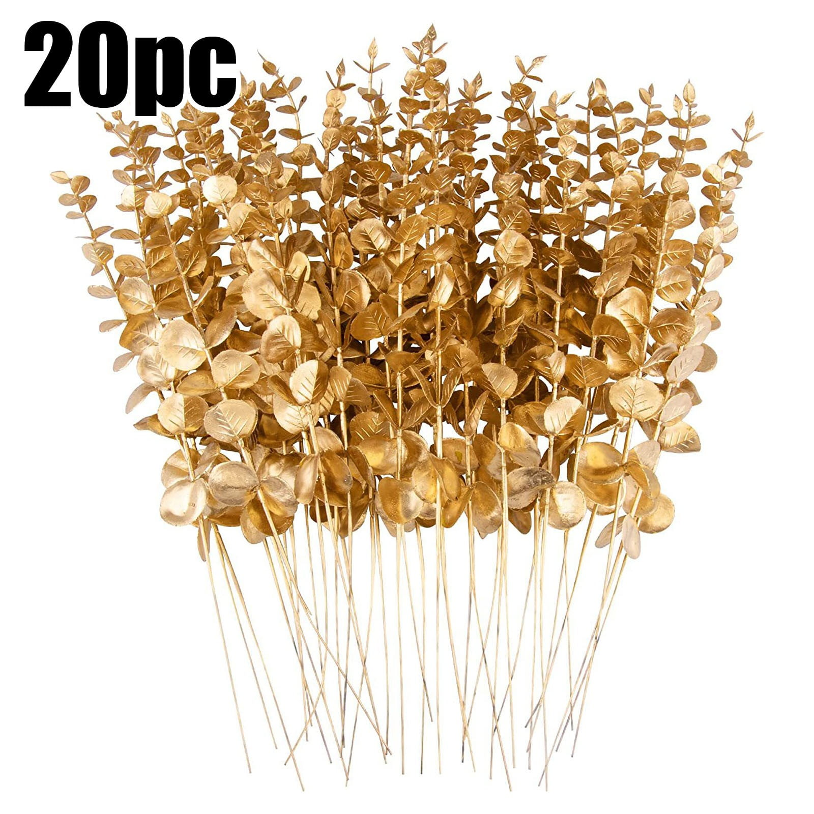 Wedding Stuff for Reception Vase Flowers Artificial Tall 20 Pcs Gold ...