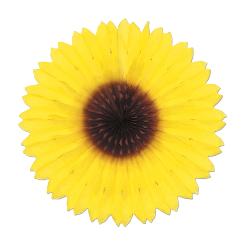 Party Decoration Sunflower Fan 18" - 12 Pack (1 Per Package) - Walmart.com