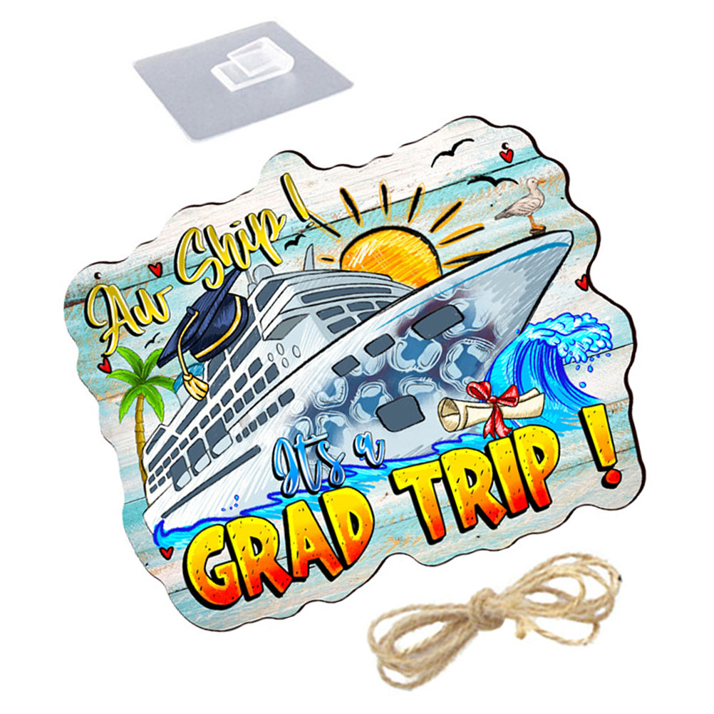 Party Decoration Wood Sign Congratulations Grad Hanging Decorations ...