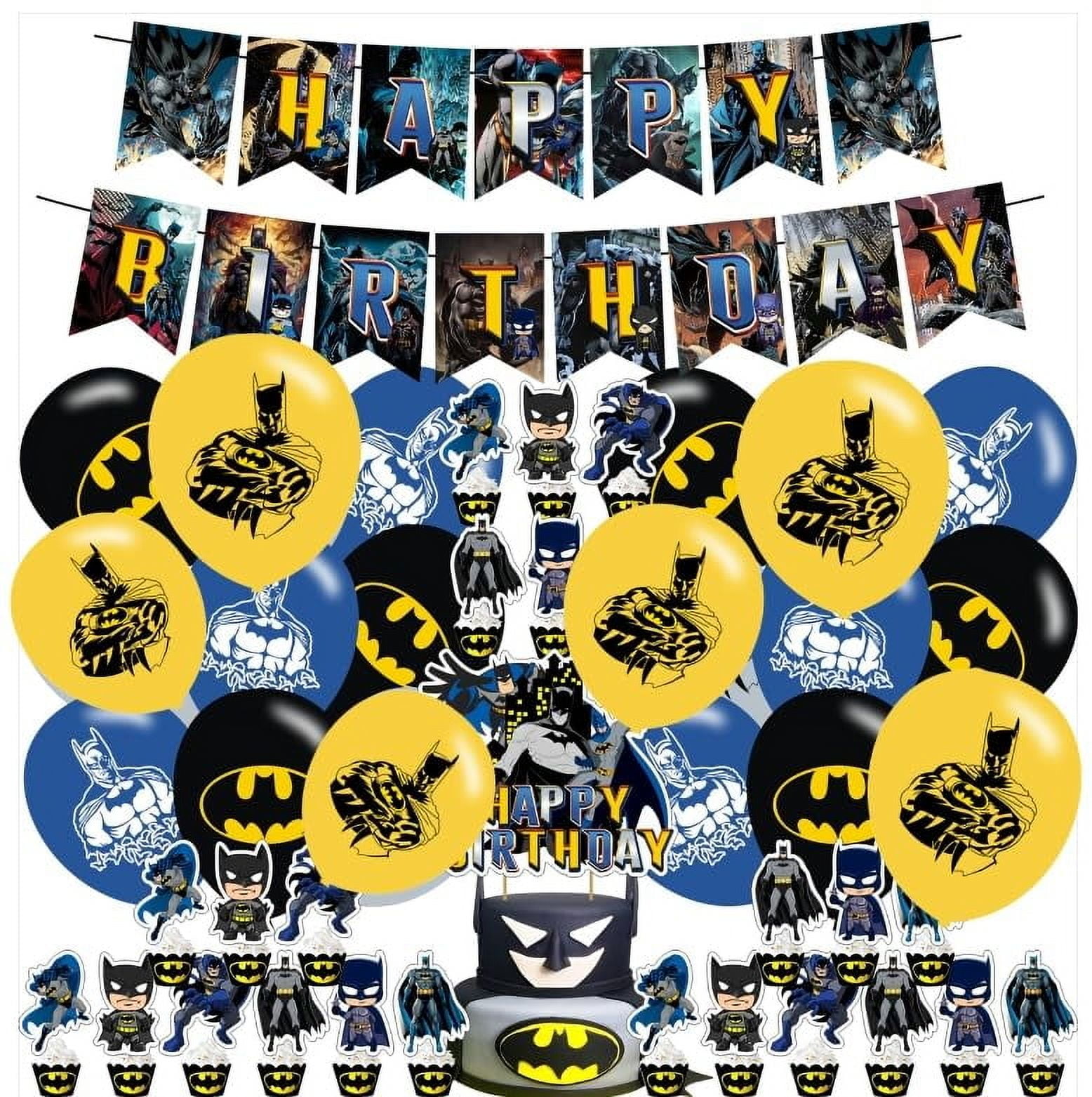 𝗕𝗮𝘁𝗺𝗮𝗻 Party Decorations,Birthday Supplies For 𝗕𝗮𝘁𝗺𝗮𝗻 KKS1 Includes ...