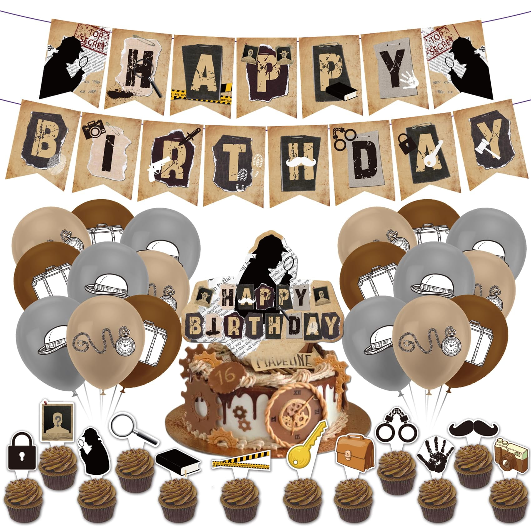 Party Decorations DHF10 Birthday Party Supplies Includes Birthday ...