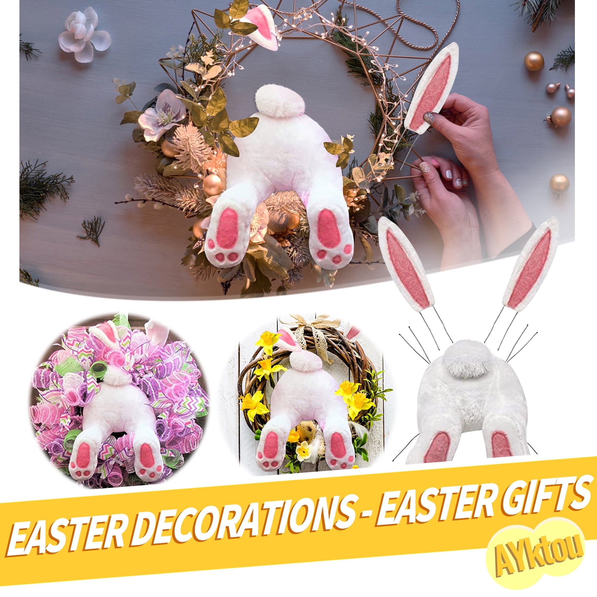Party Decorations Easter Basket Hooray Easter Door Decorations Bunny ...