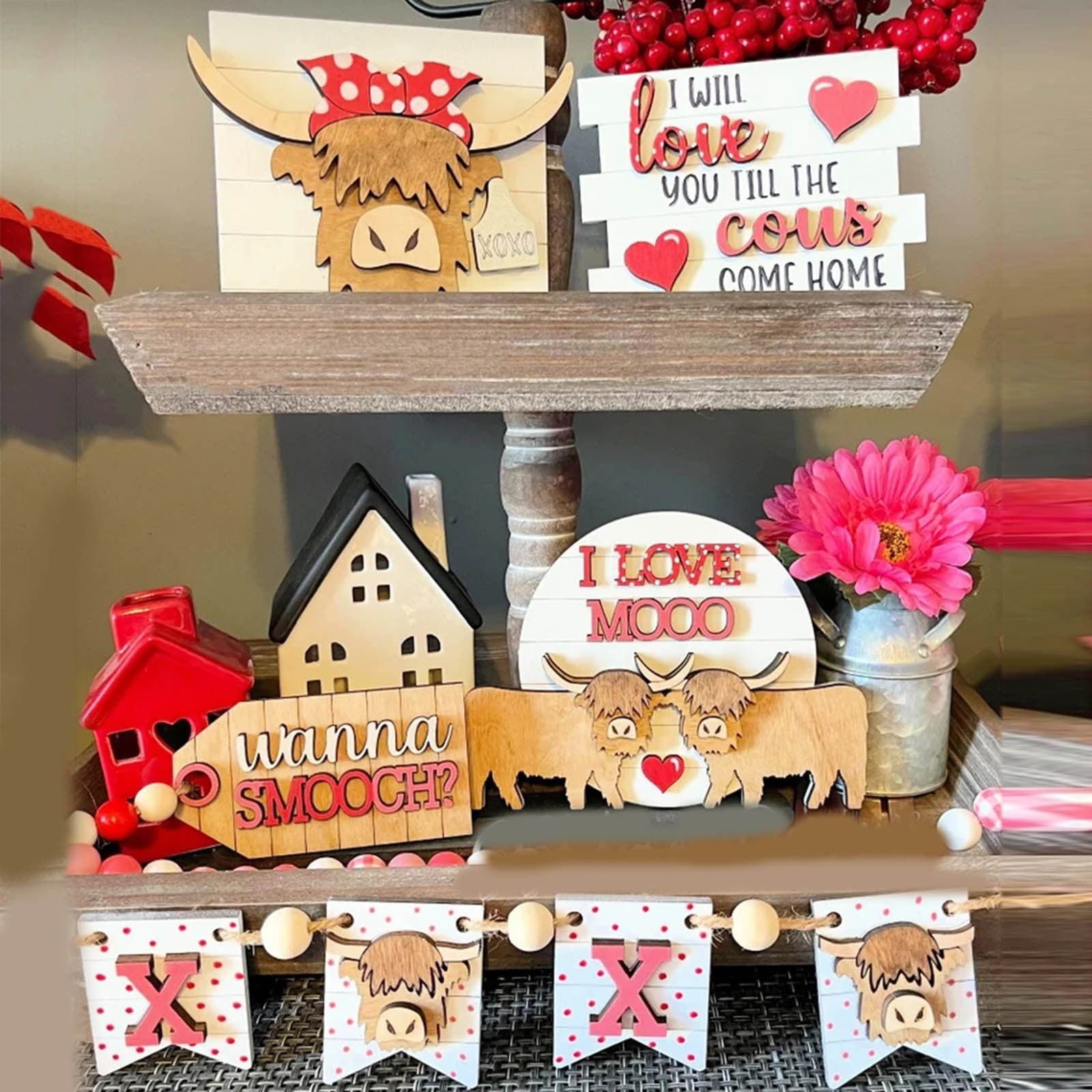 Party Decorations Graduation 2024 Cow Cattle Tray Ornament Farmhouse ...