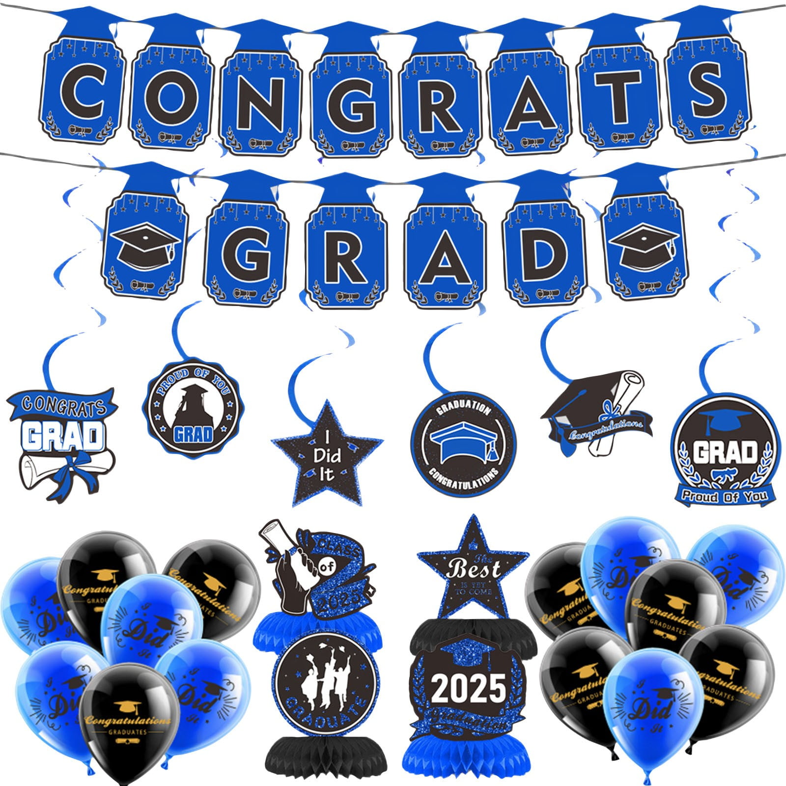 Party Decorations Graduation Party Supplies 2025 Complete Set With ...