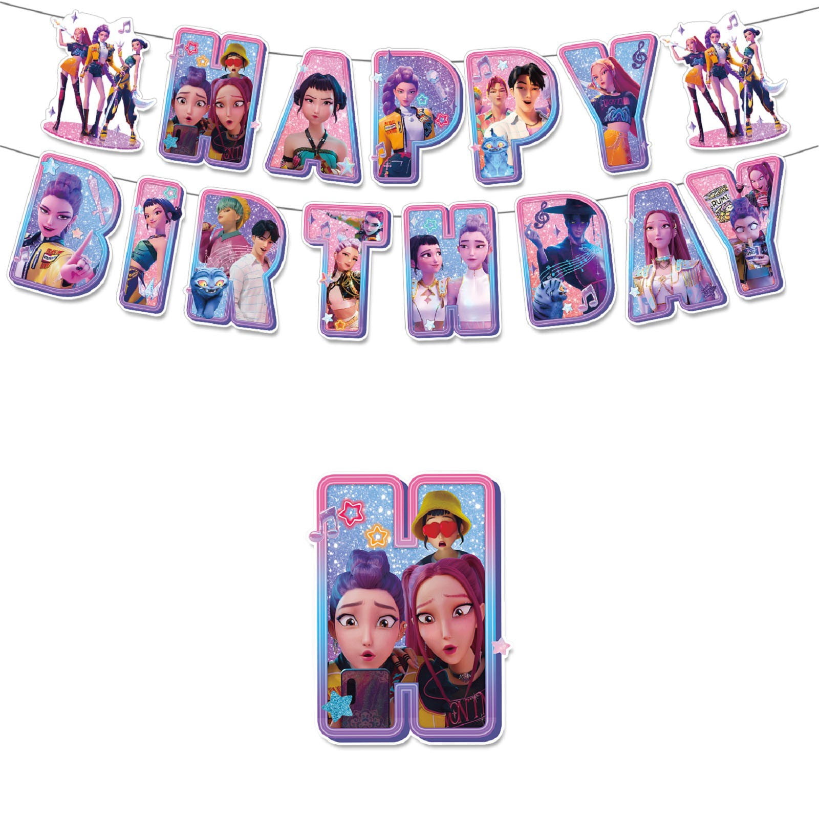 Party Decorations Korean Idol Demon Movie Hunters,Birthday Decorations ...