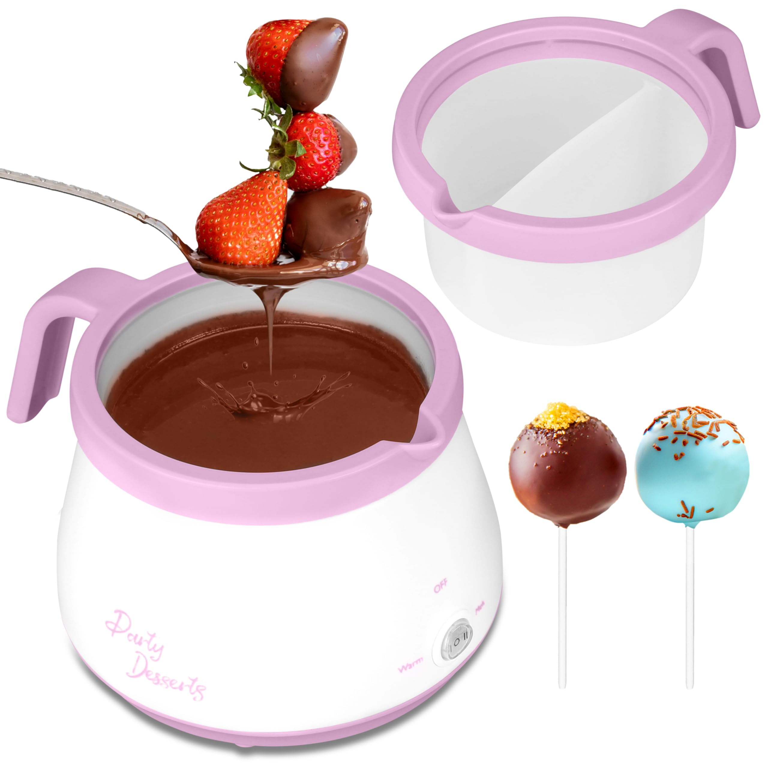 Party Desserts Candy and Chocolate Melting Pot with 2 Pots, Melts Candy Chocolate in a Couple of ...
