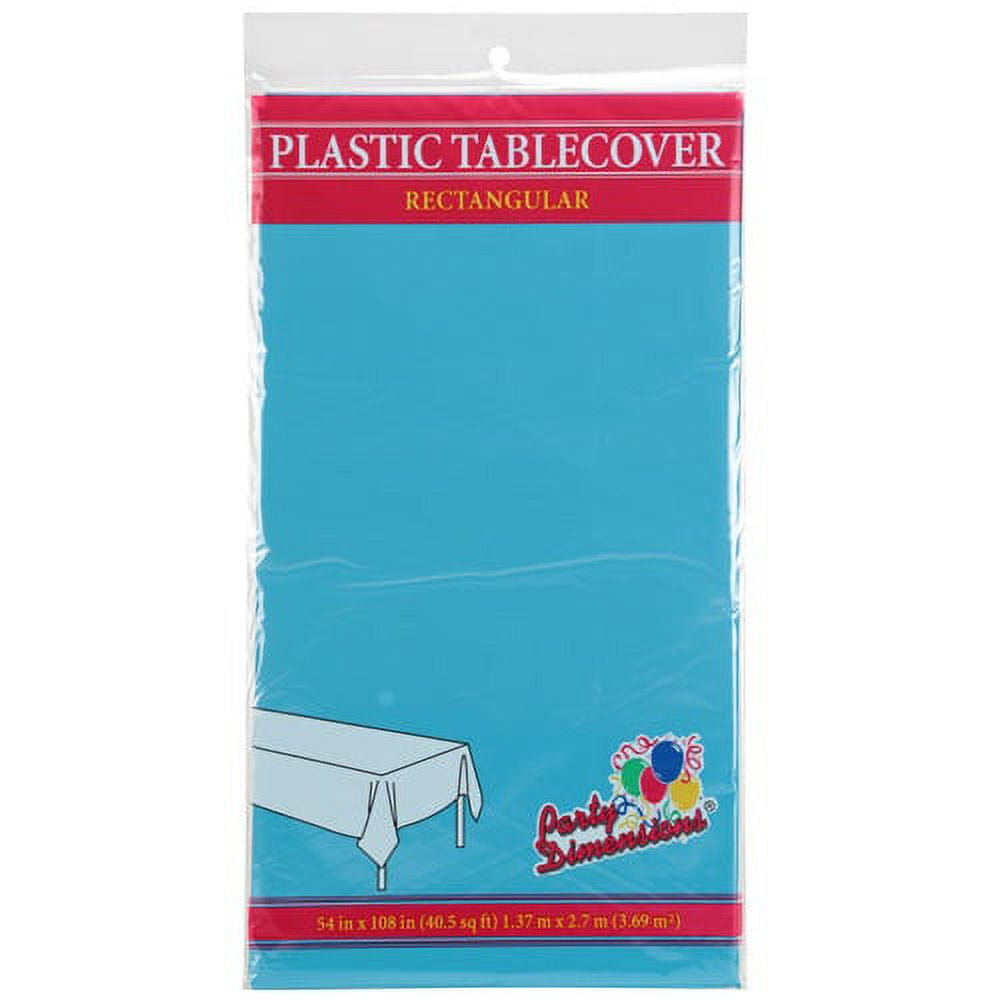 Party Dimension 54" x 108" Island Blue Rectangular Plastic Tablecover - Walmart.com