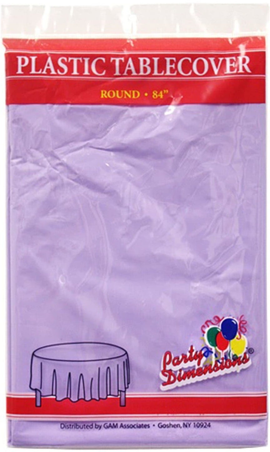 Party Dimension Tablecloth Plastic Disposable Hydrangea Round Tablecover for Weddings, Banquets ...