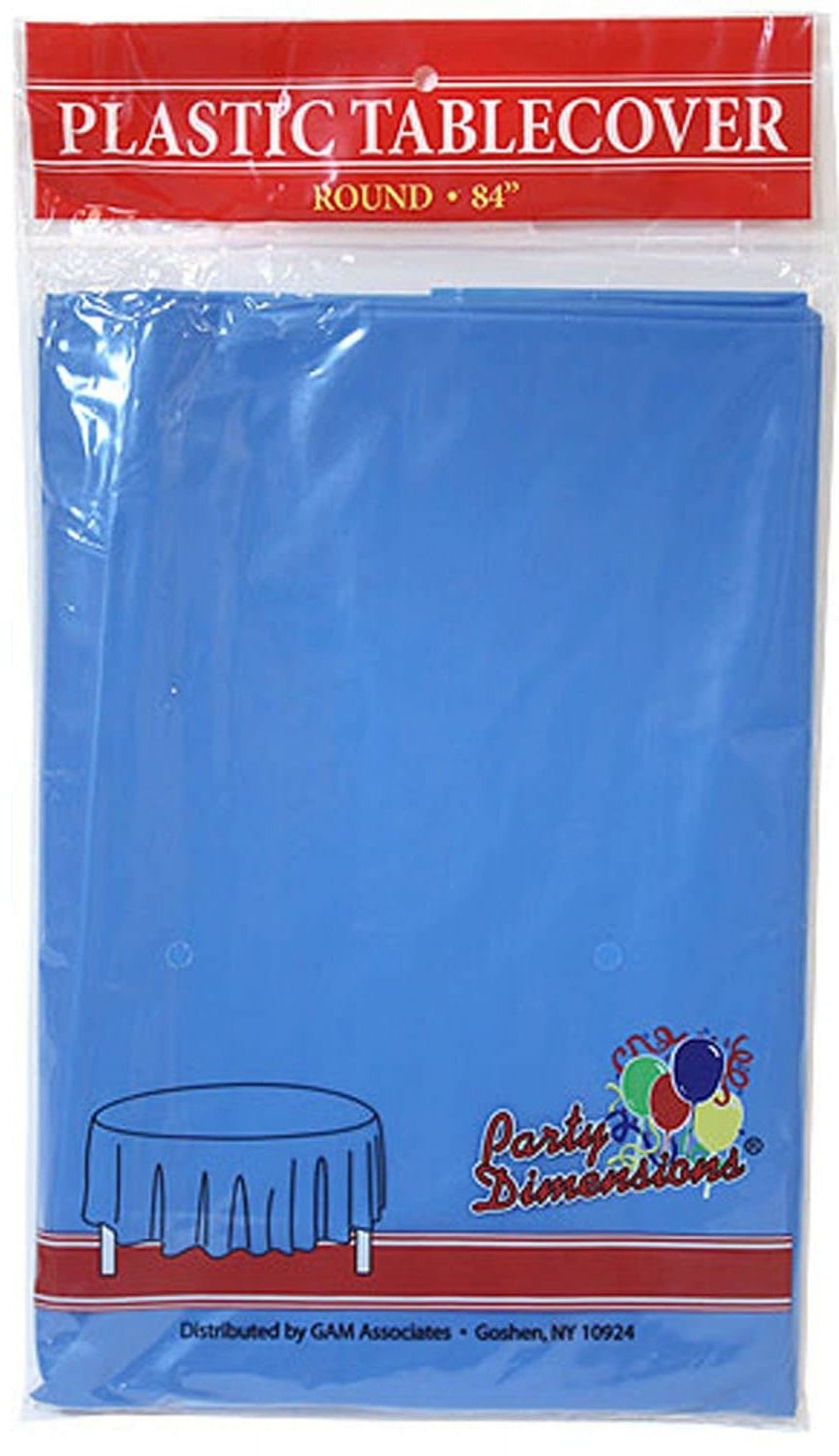 Party Dimension Tablecloth Plastic Disposable Medium Blue Round ...