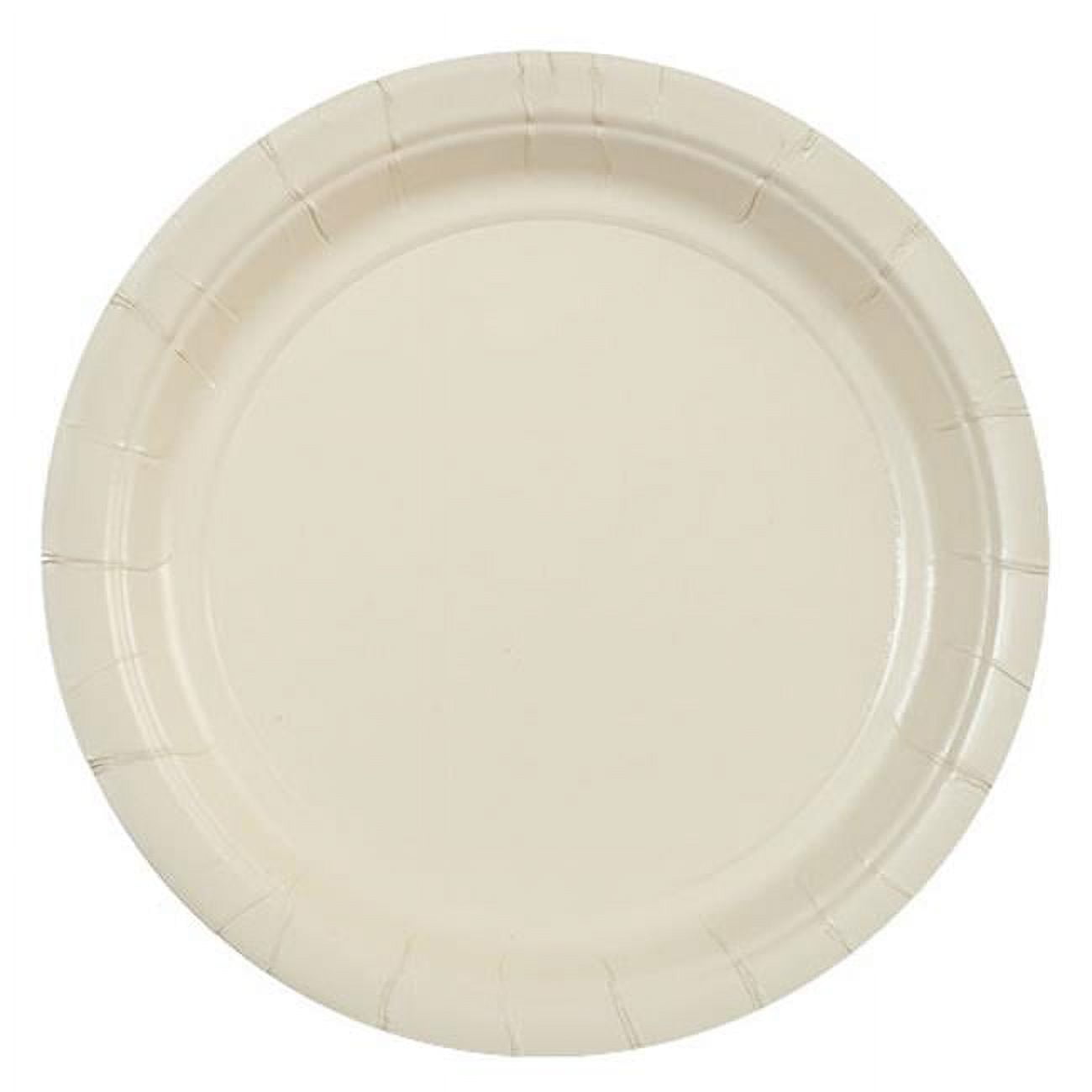 Party Dimensions 75772 7 in. Solid Ivory High Count Paper Plate - 864 ...