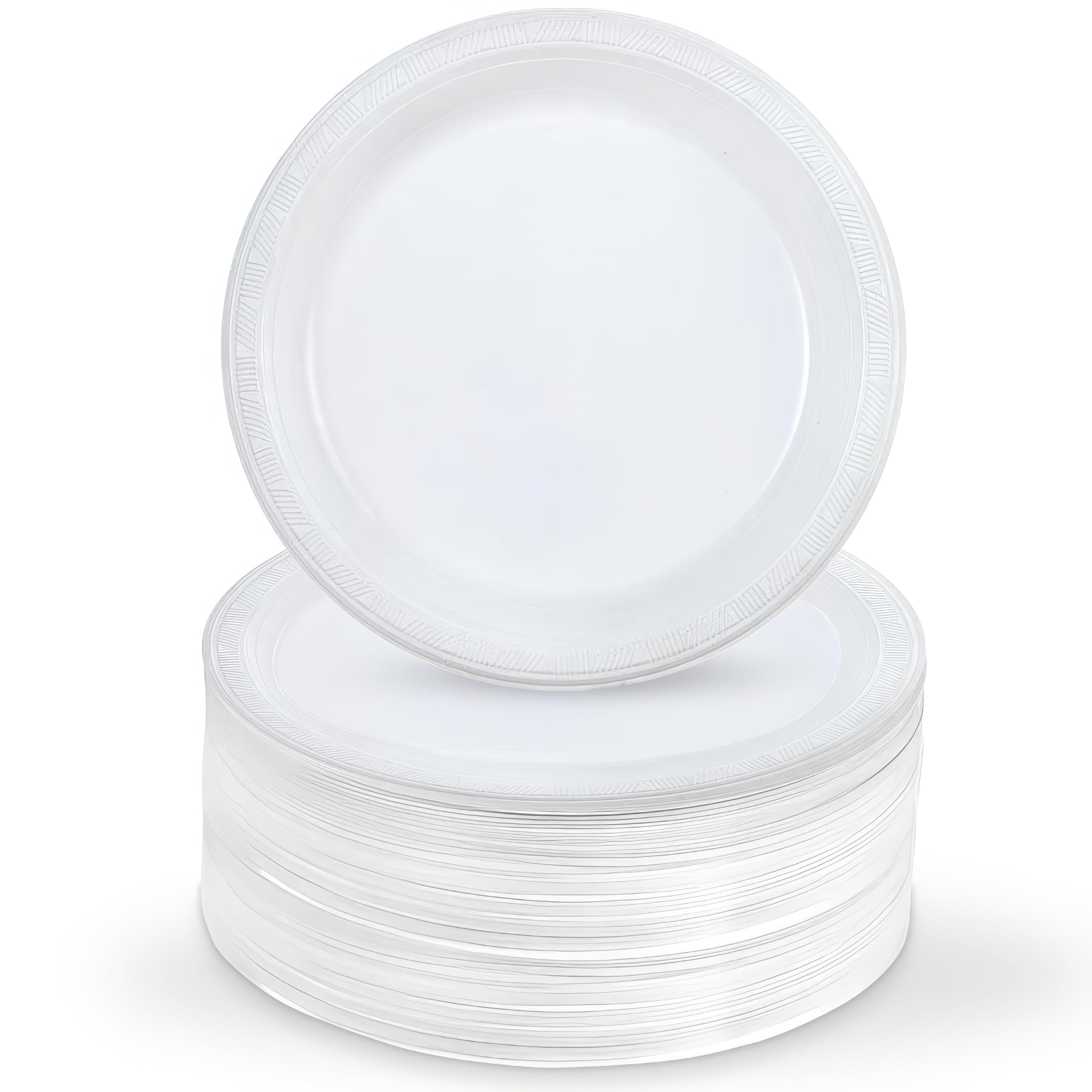 Party Dimensions White Plastic Dinner Plates, AFN19 inch Round ...