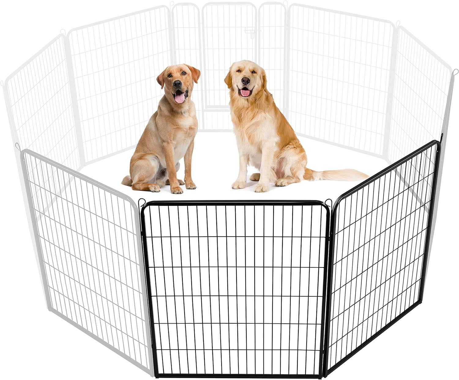 Party Dog Playpen Outdoor, 40 inch 2 Panels Dog Pen Indoor Heavy Duty ...