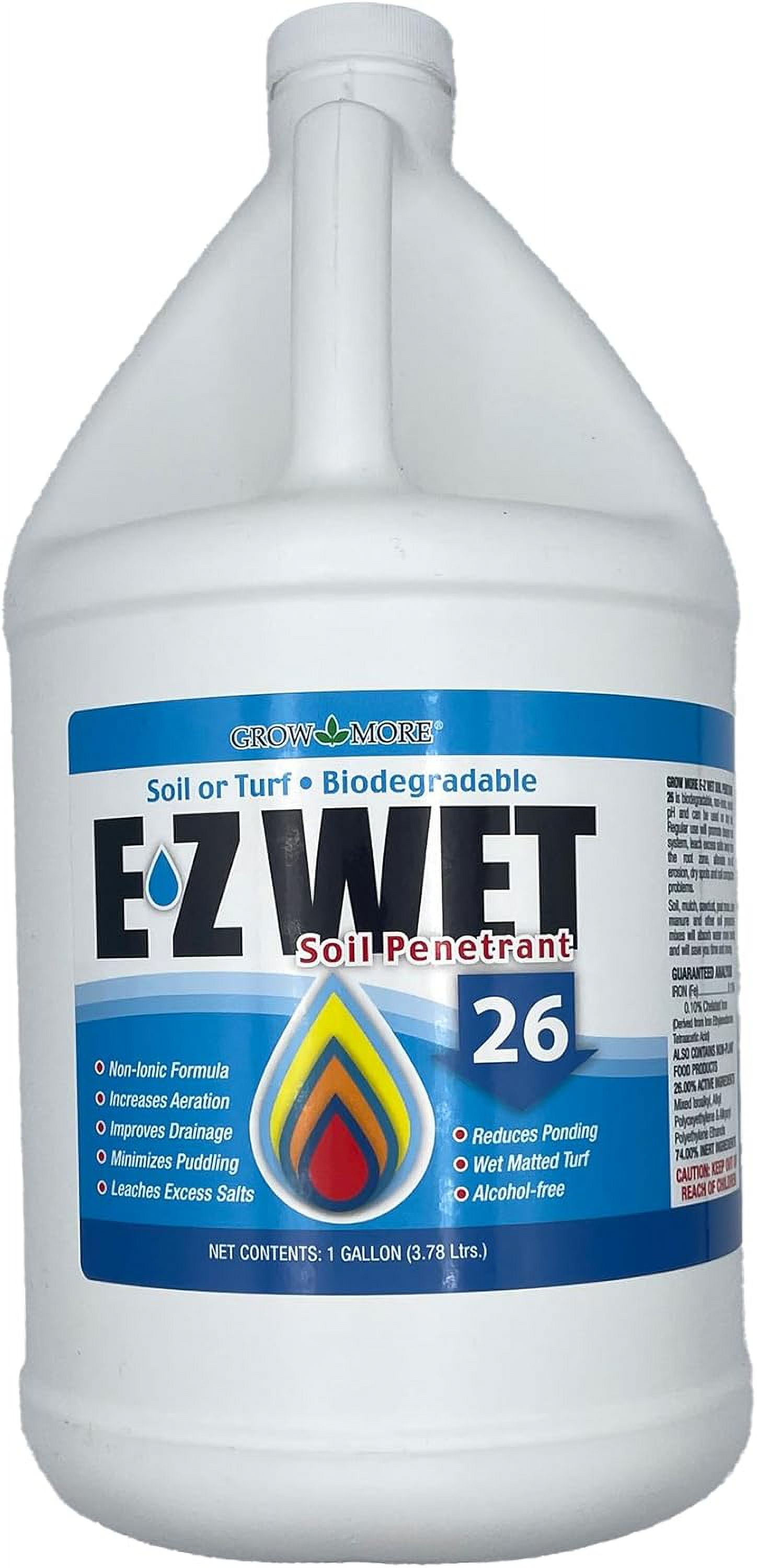 Party EZ Wet Soil Penetrant 26% - 1 Gallon of Biodegradable Non-Ionic ...