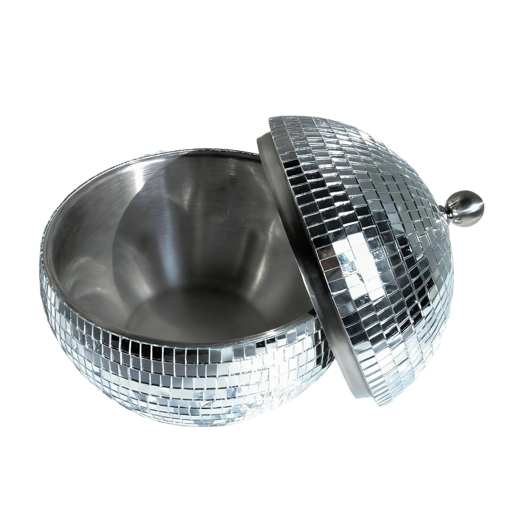 Party Essential Disco Ball Ice Bucket with Cover Wine Beer Beverages ...