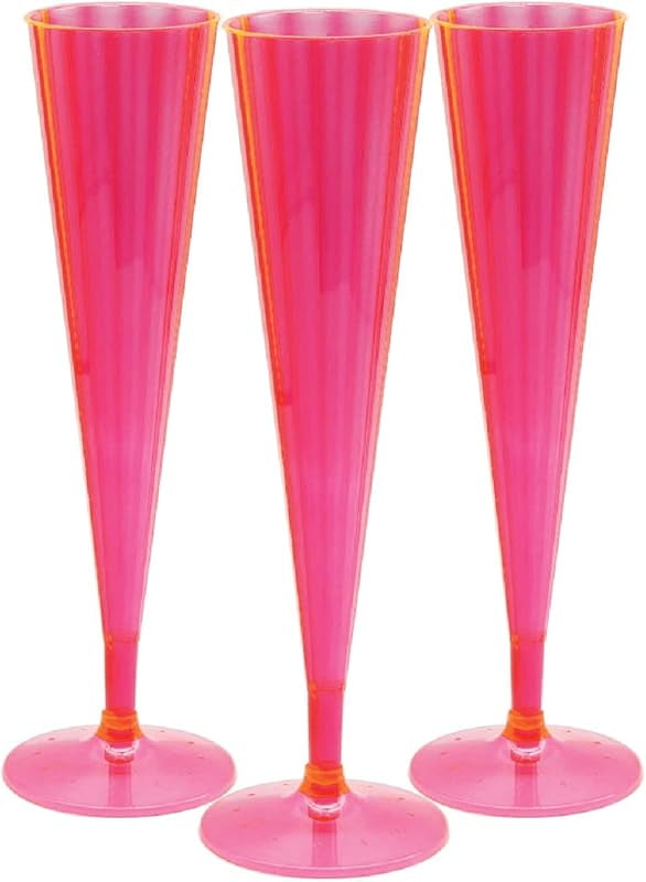 Party Essentials 20 Count Hard Plastic Twopiece 5 oz Champagne Flutes ...