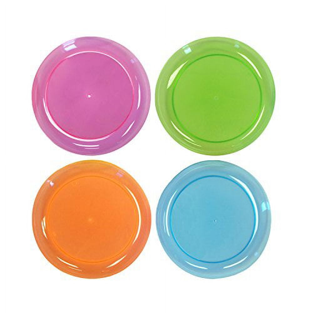 Party Essentials Hard Plastic 6-Inch Round Party/Dessert Plates ...