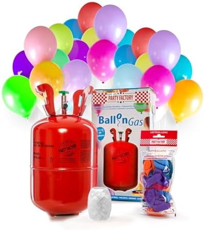 Party Factory Helium Tank for up to 30 Balloons incl. Latex Balloons ...