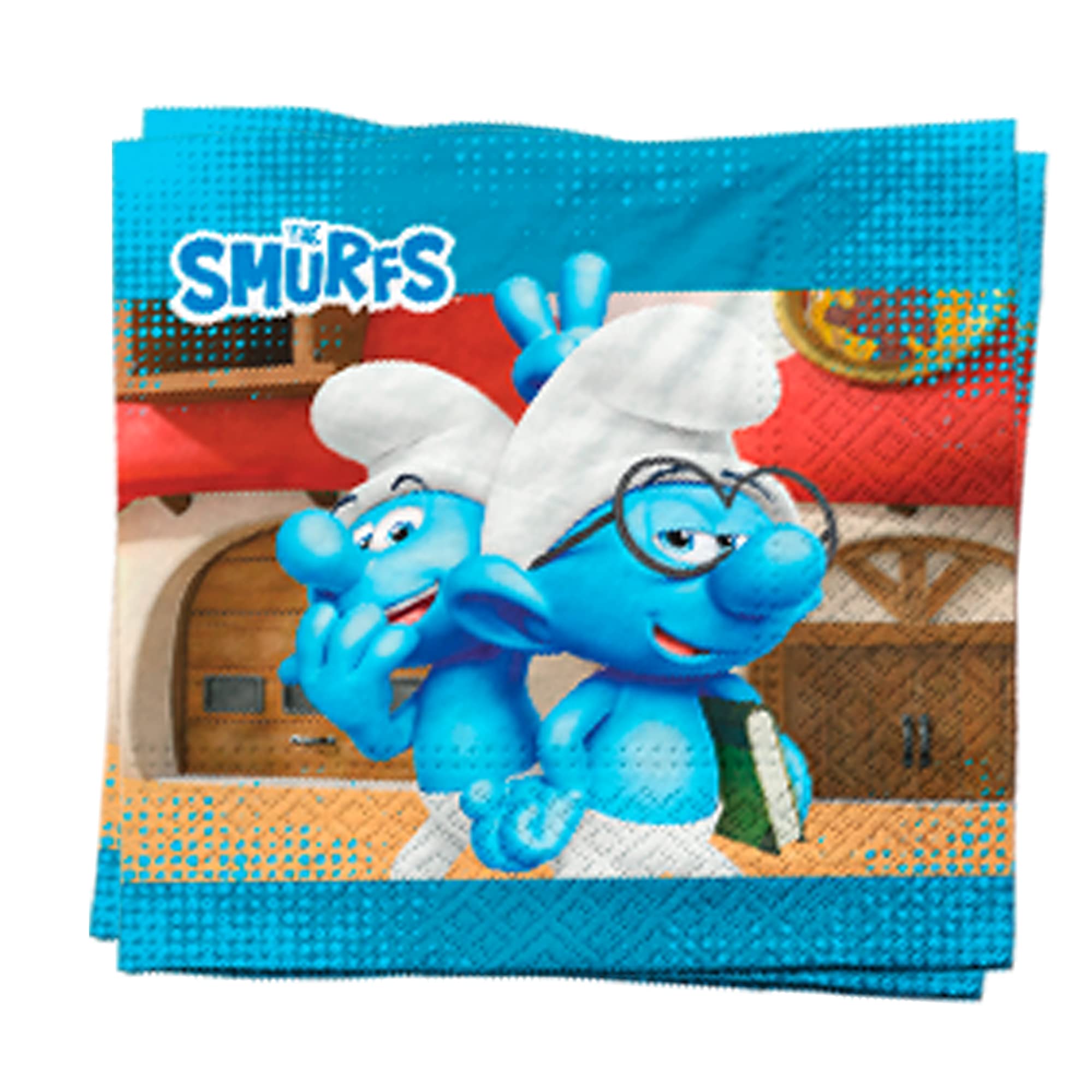 Party Factory `Smurfs' 20 paper napkins, 12.9x12.9 inch, colorful, 3 ...