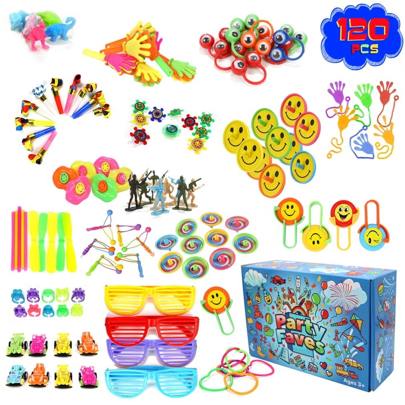 Party Faves 120PC Goodie Toys Fillers, Kids Party Supplies, Toddler ...