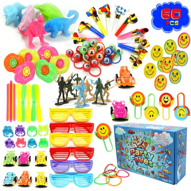 Party Faves 60PC Kids Party Favors, Goodie Bag Fillers, Classroom ...