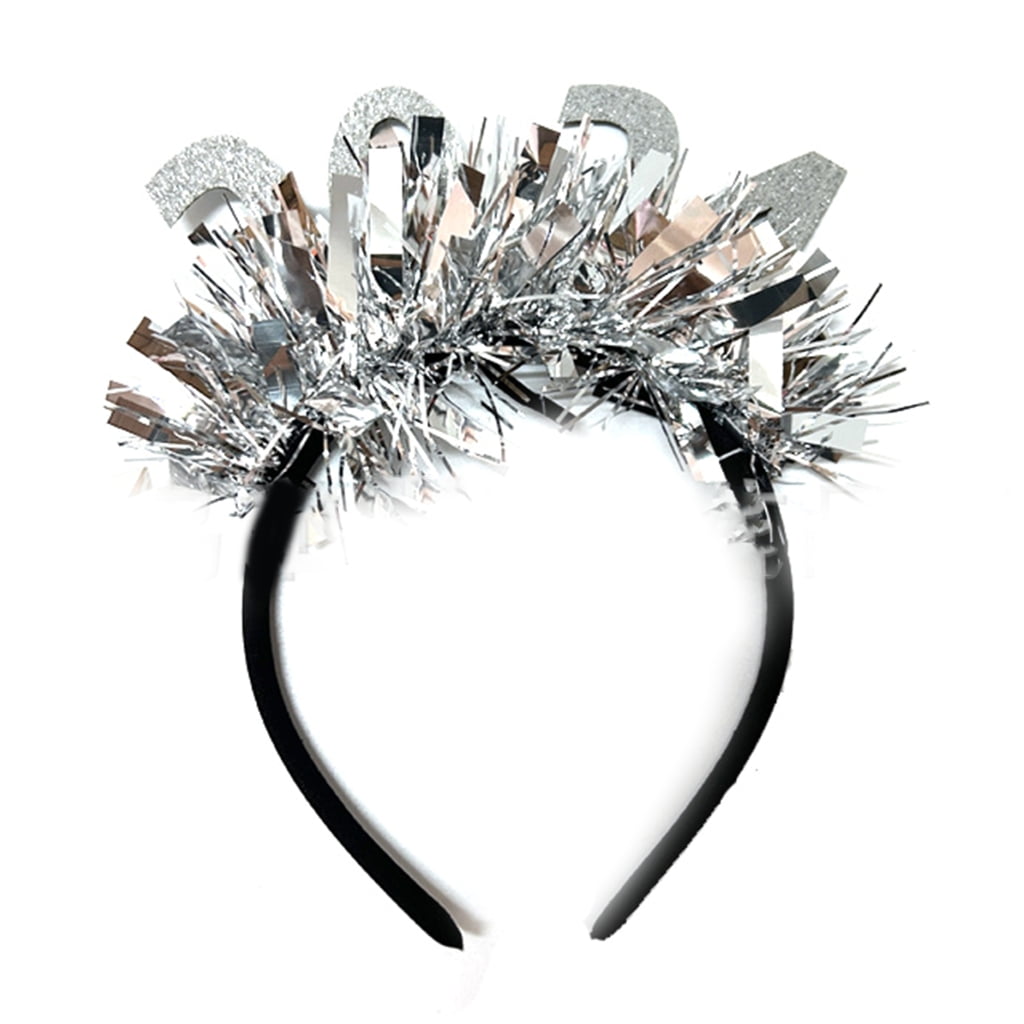 Party Favor Adults Tinsel Headband Crown Tiaras 2024 Christmas ...