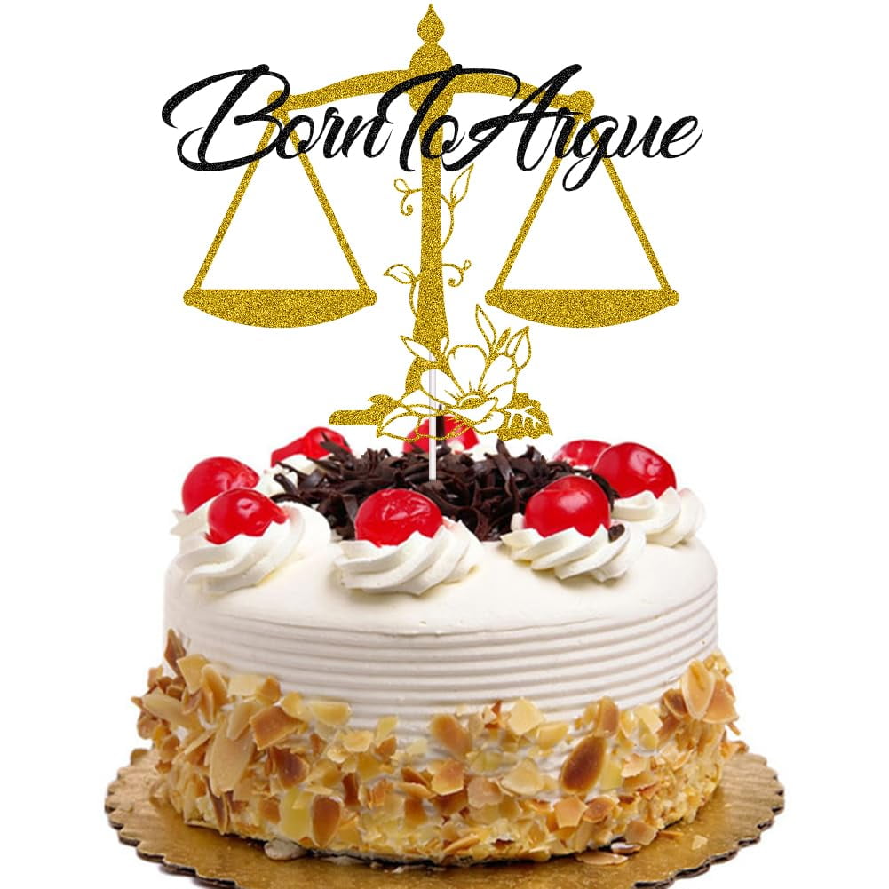 QXQXBA Born to AJH3 Argue Cake Topper, Congrats Lawyer, Case Closed ...