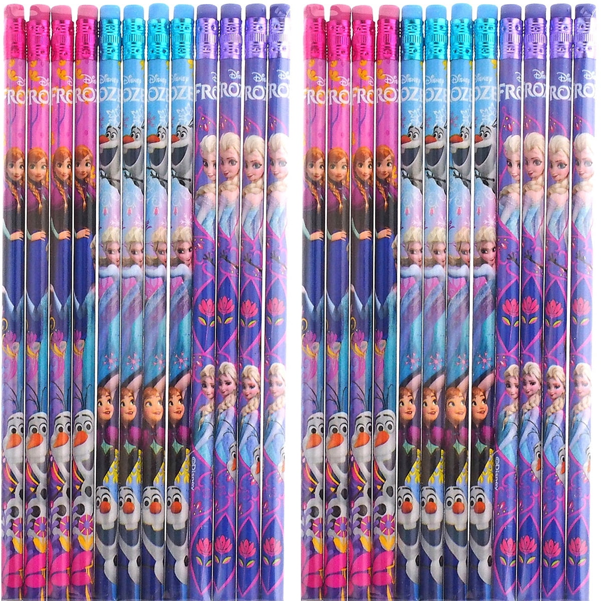 Disney Frozen 24 Wood Pencils Pack, Authentic Licensed, Kids Party ...