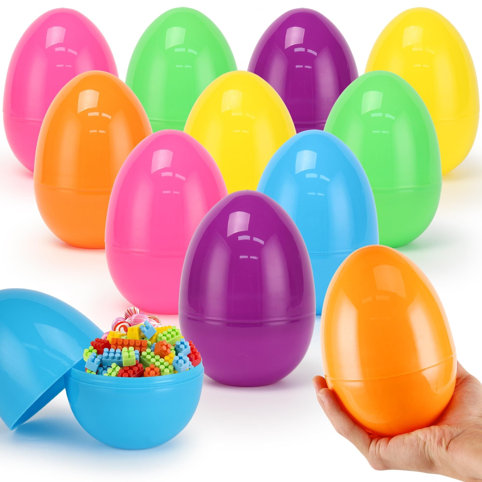 Party Favors for Easter Eggshell Filling 12 Pack Jumbo 6-Inch Printed ...