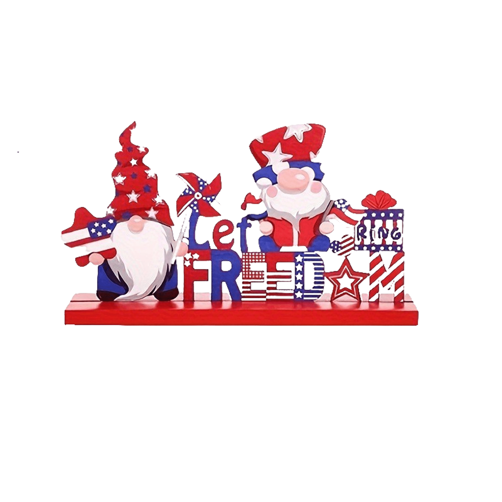 Party Favors Fourth Of July Patriotic Wooden Tabletop Decoration God ...