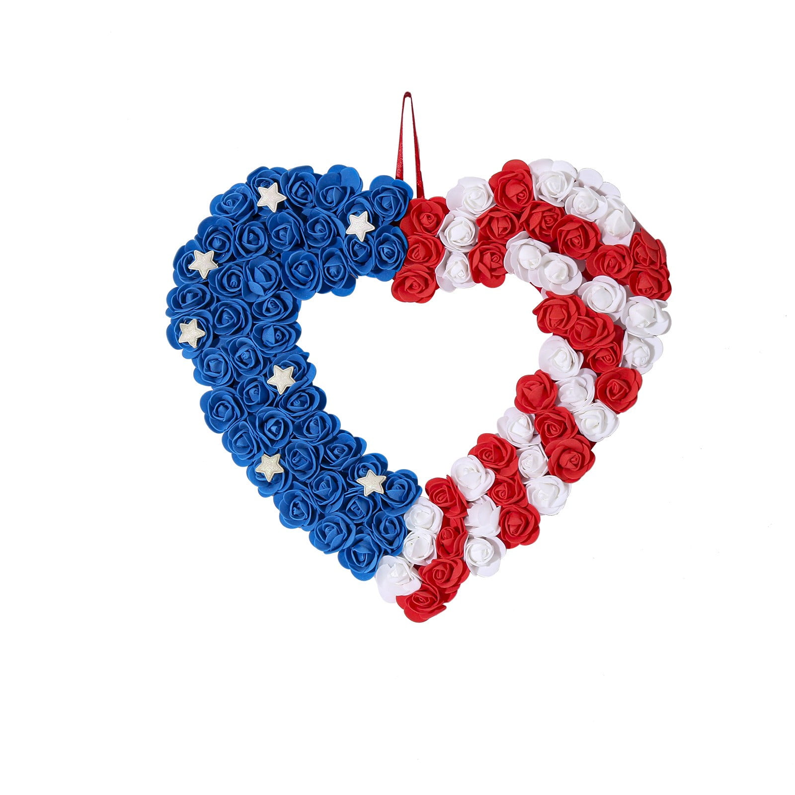 Party Favors Independence Day Patriotic American Flag Wreath With Red ...